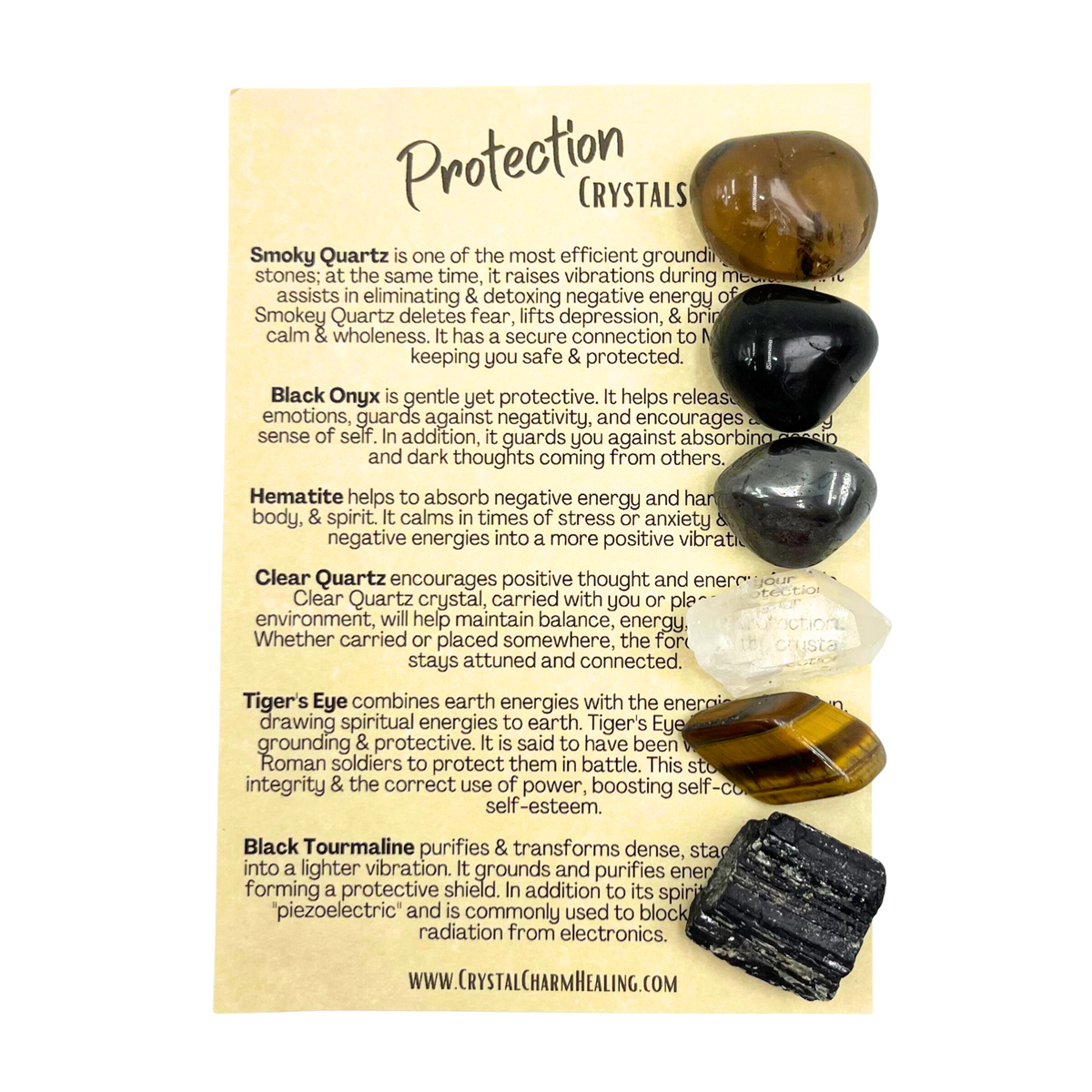 Protection 6-Crystals | Healing Stones Gift Set for Shielding & Protec ...