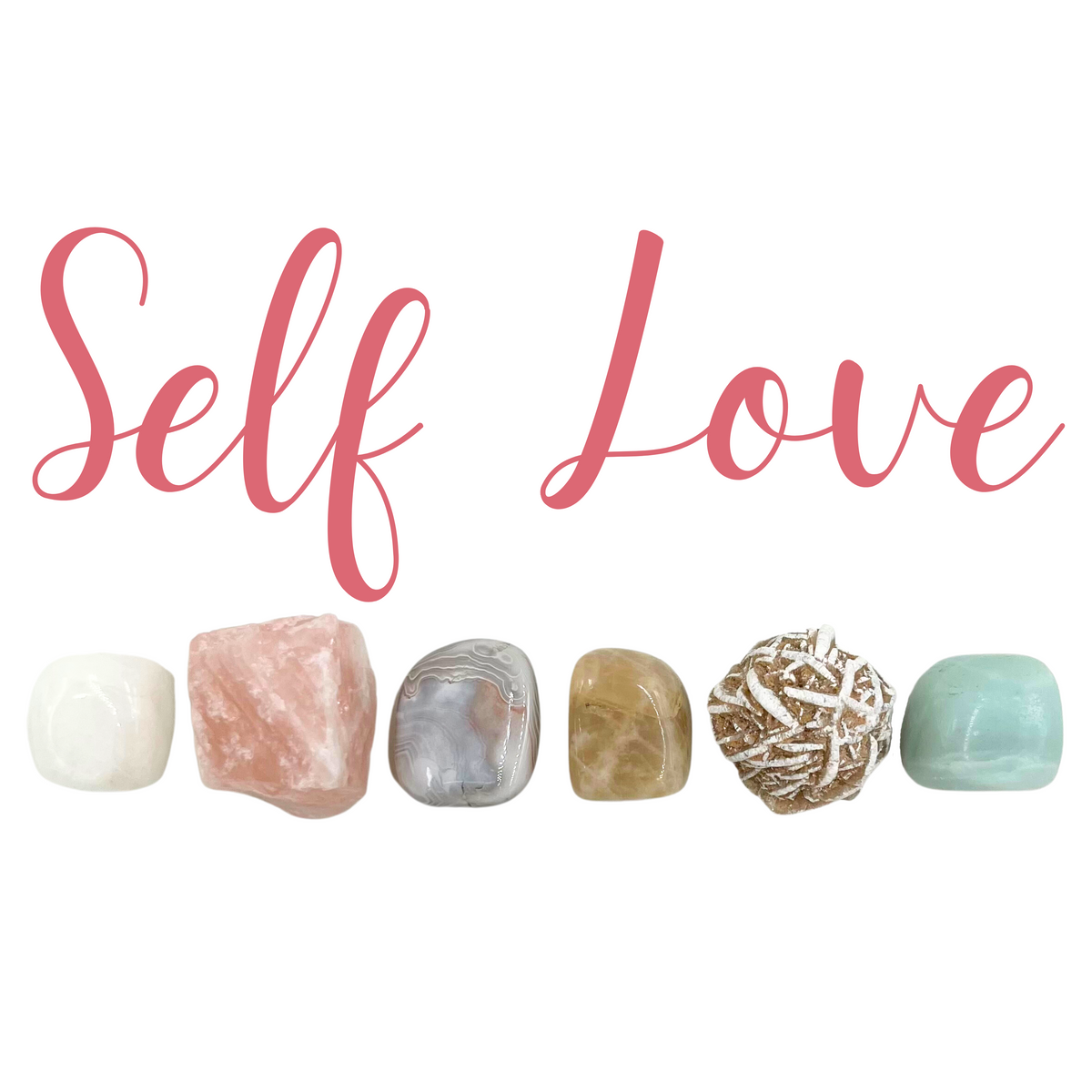 Self Love 6-Crystals | Healing Stones Gift Set for Self Care, Friendsh ...