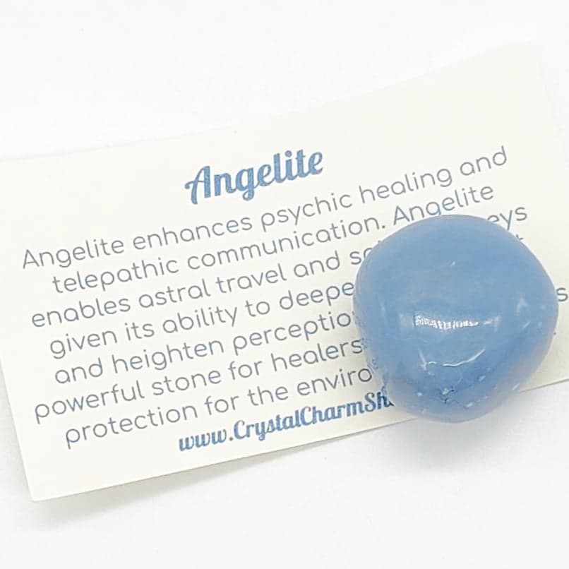 Angelite | 1 or 5 Pack | Tumbled | Hand Selected – Crystal Charm Shop