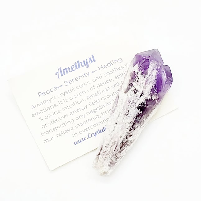 Elestial Amethyst Point | Dragon Tooth Amethyst Crystal | Purple Stone ...